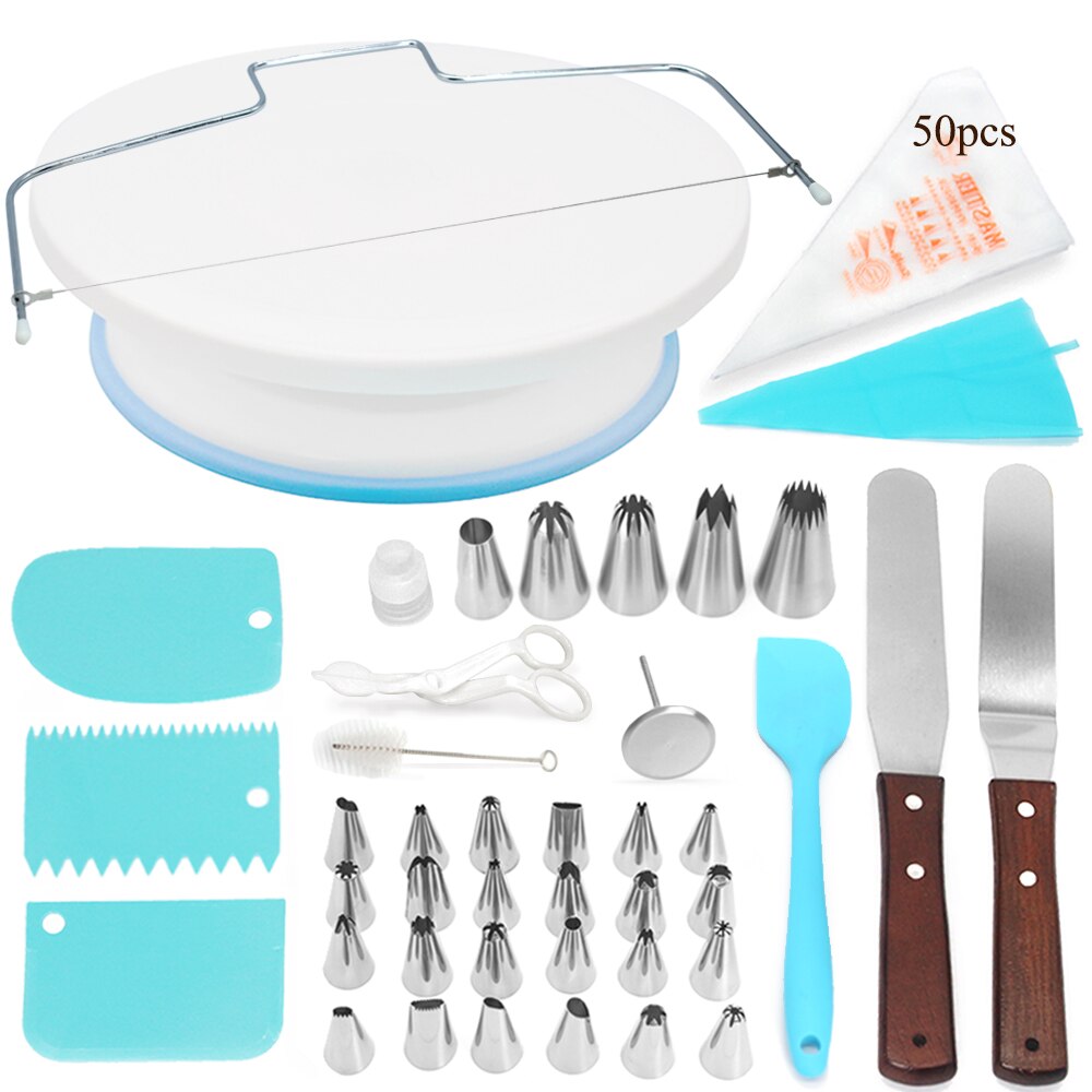 DIY Cake Decorating Bakery Tools Kit Cake Turntabl... – Vicedeal
