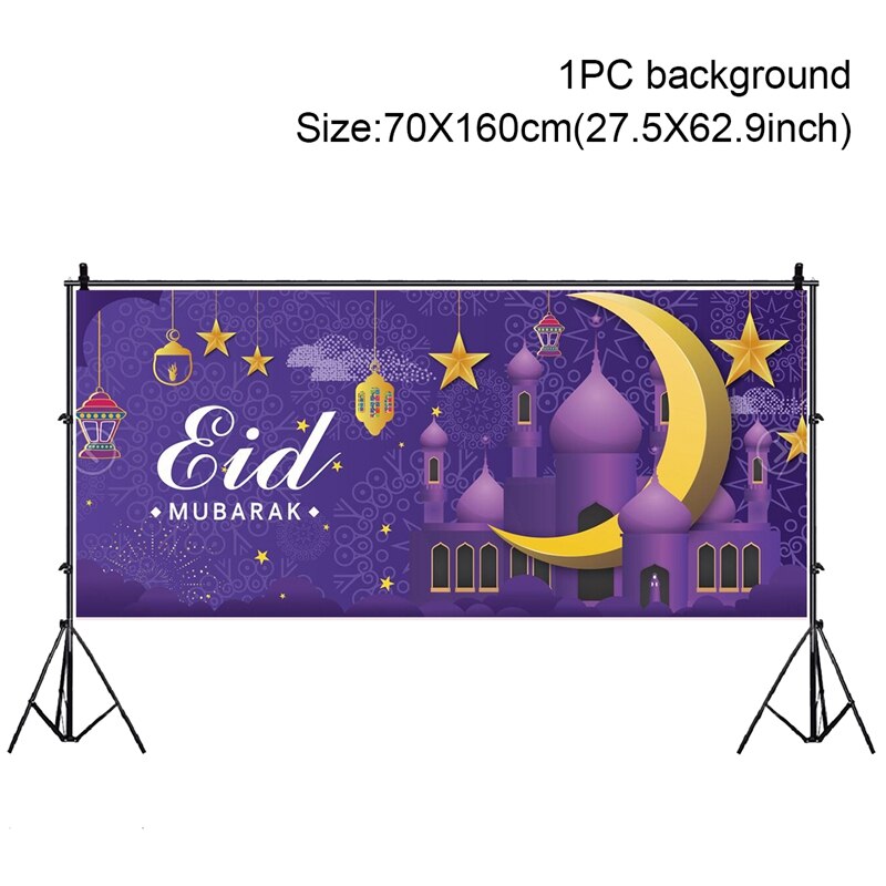 Eid Mubarak Photo Background Eid Moon Star Backdro... – Grandado