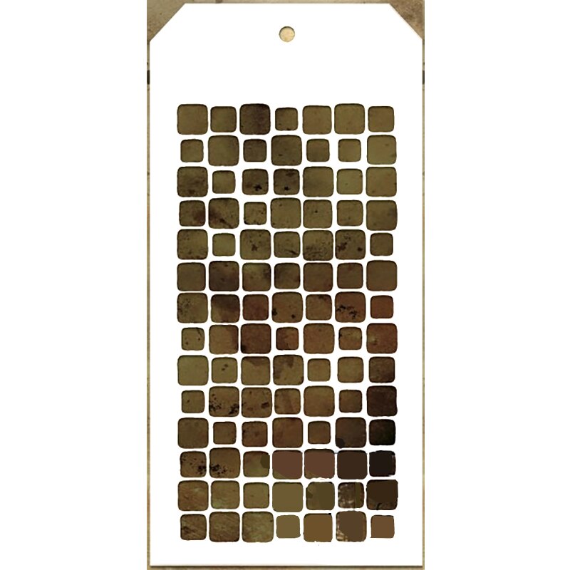 Square Pattern Label Tag Plastic Stencil for Scrap... – Grandado