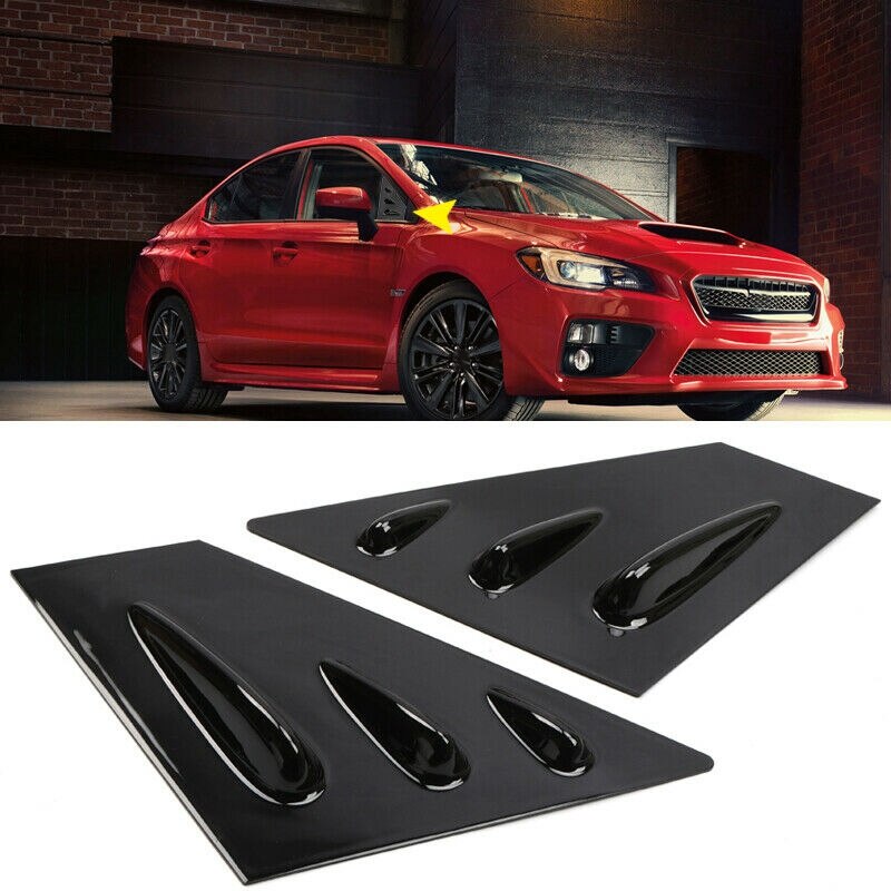 Auto Abs Gloss Black Side Window Louvre Cover Trim... – Grandado