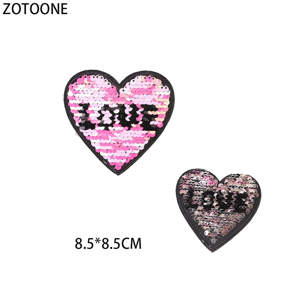 ZOTOONE Reversible Sequin Love Patches for Clothin... – Grandado