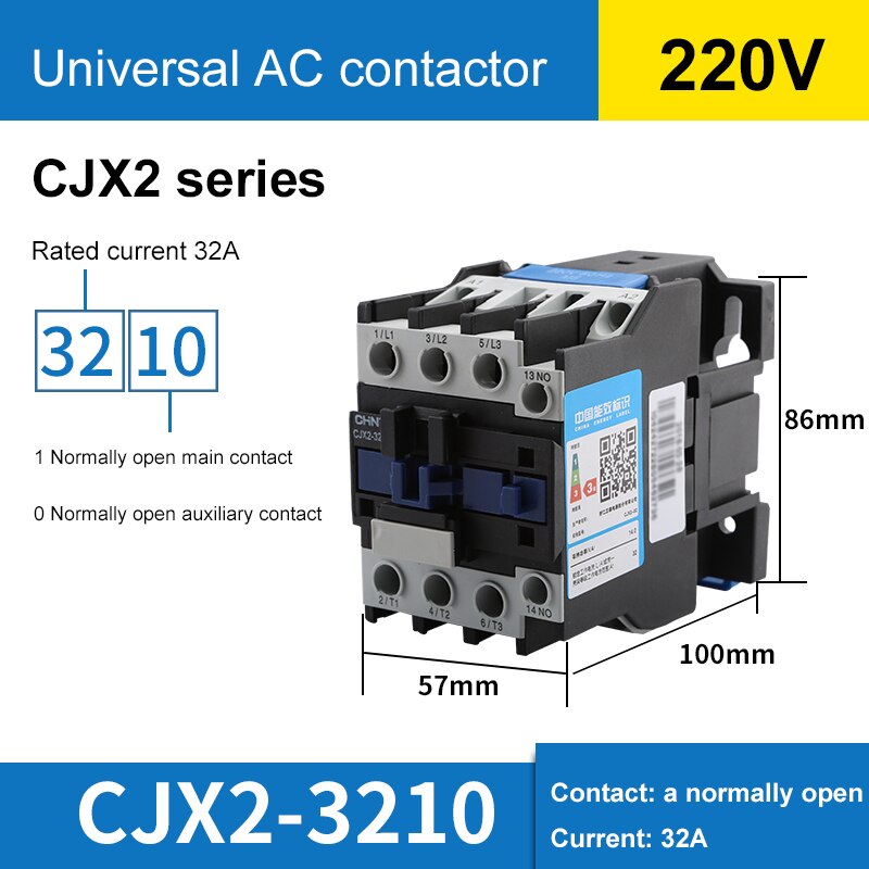 1PCS Universal AC Contactor CJX2 Series Single-Pha... – Grandado
