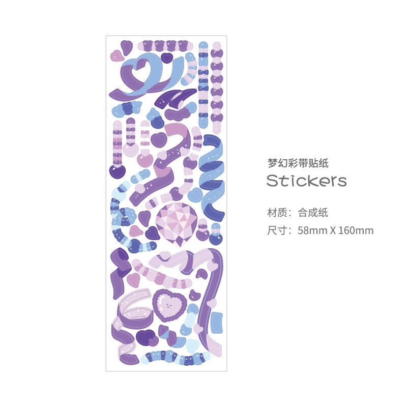 MOHAMM Paper Colorful Ribbon Stickers DIY Scrapboo... – Vicedeal