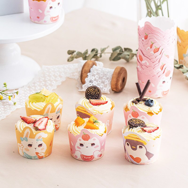 10PCS Colorful Cartoon Paper Cake Cupcake Liner Ba... – Grandado