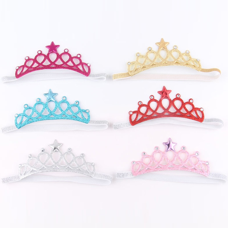 Girls Rhinestones Princess Headband Elastic Hair C... – Grandado