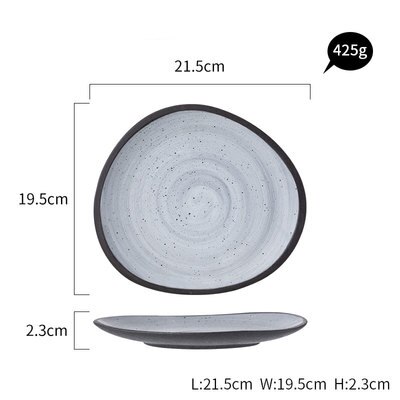 KINGLANG Single Nordic Style Retro Ceramic Plate F... – Vicedeal