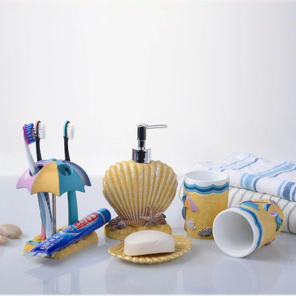 Bathroom Accessories Set 5pcs Children Sea Shell S... – Vicedeal
