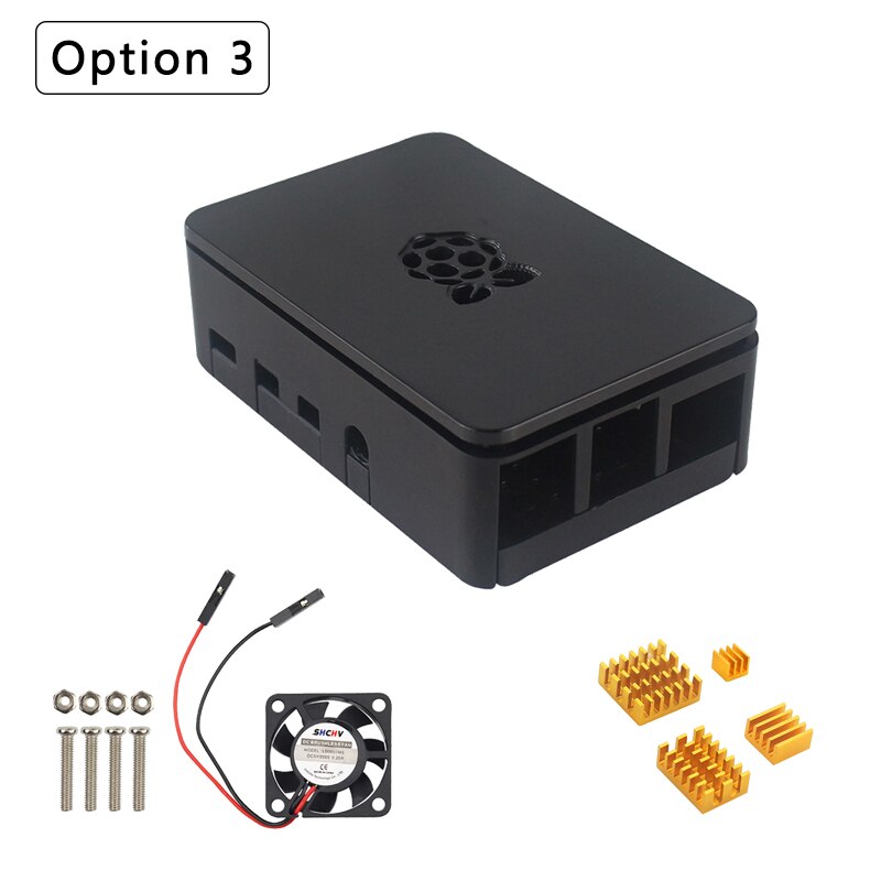 Raspberry Pi 4 Case Plastic Abs Doos Zwart Shell O... – Vicedeal