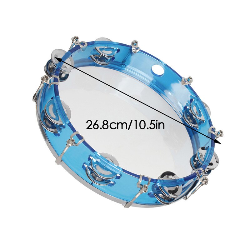 10.5 Inch Self-tuning Blue Red Hand Tambourine Mus... – Grandado