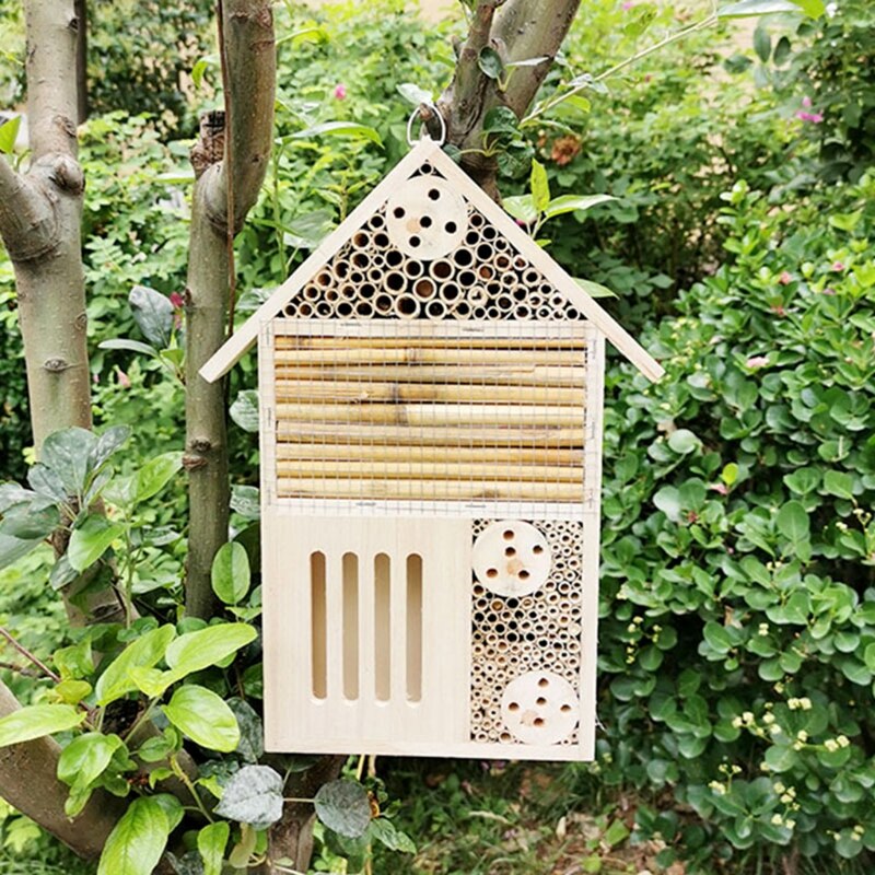 Wooden Insect Hotel Natural Wood Insects Home Bamb... – Grandado