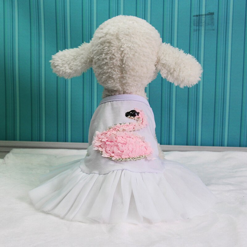 Sweet Summer Thin Pet Dog Dress Cute 3D Swan Patte... – Grandado