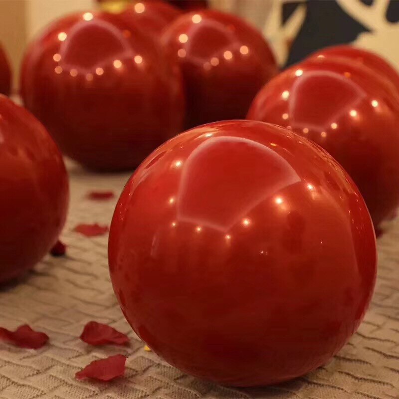 30 Pcs Dark Red Color Round Ballons 10 inch Double... – Grandado