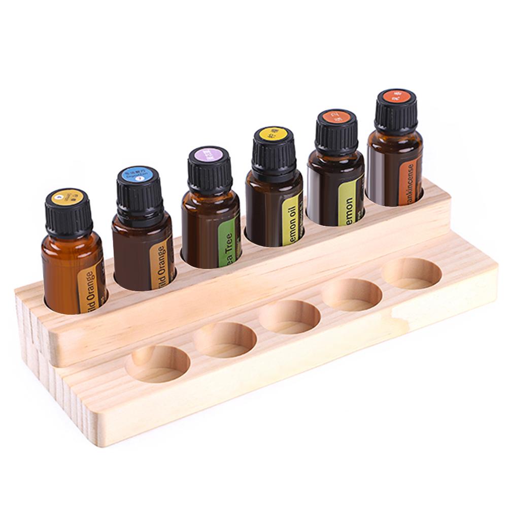 30 Slots Desktop Storage Rack Stepped 4-Layer Wood... – Grandado
