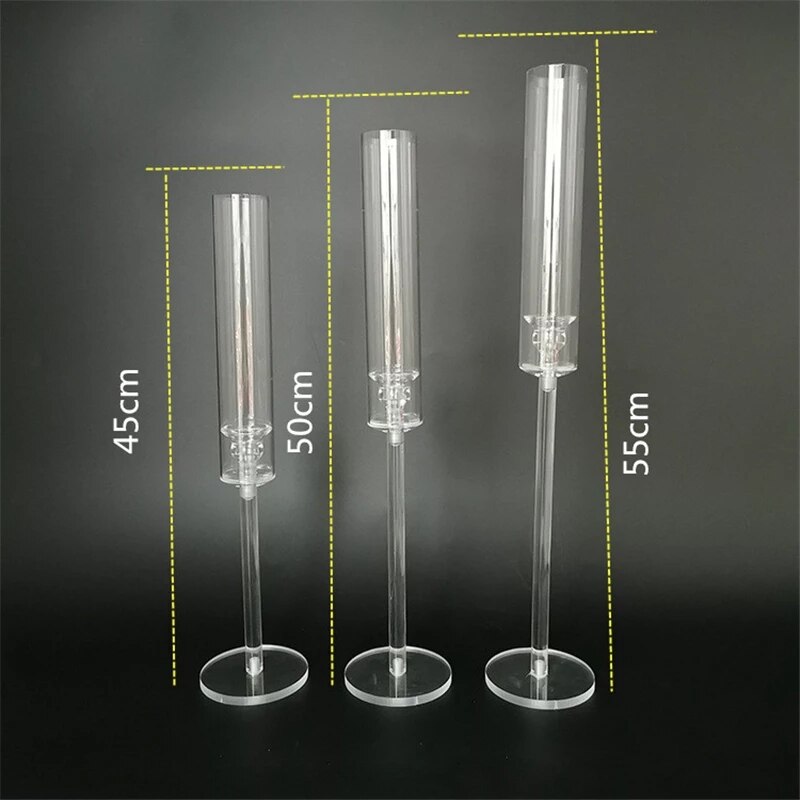 Acrylic Candlesticks Centerpieces Road Lead Candle... – Vicedeal