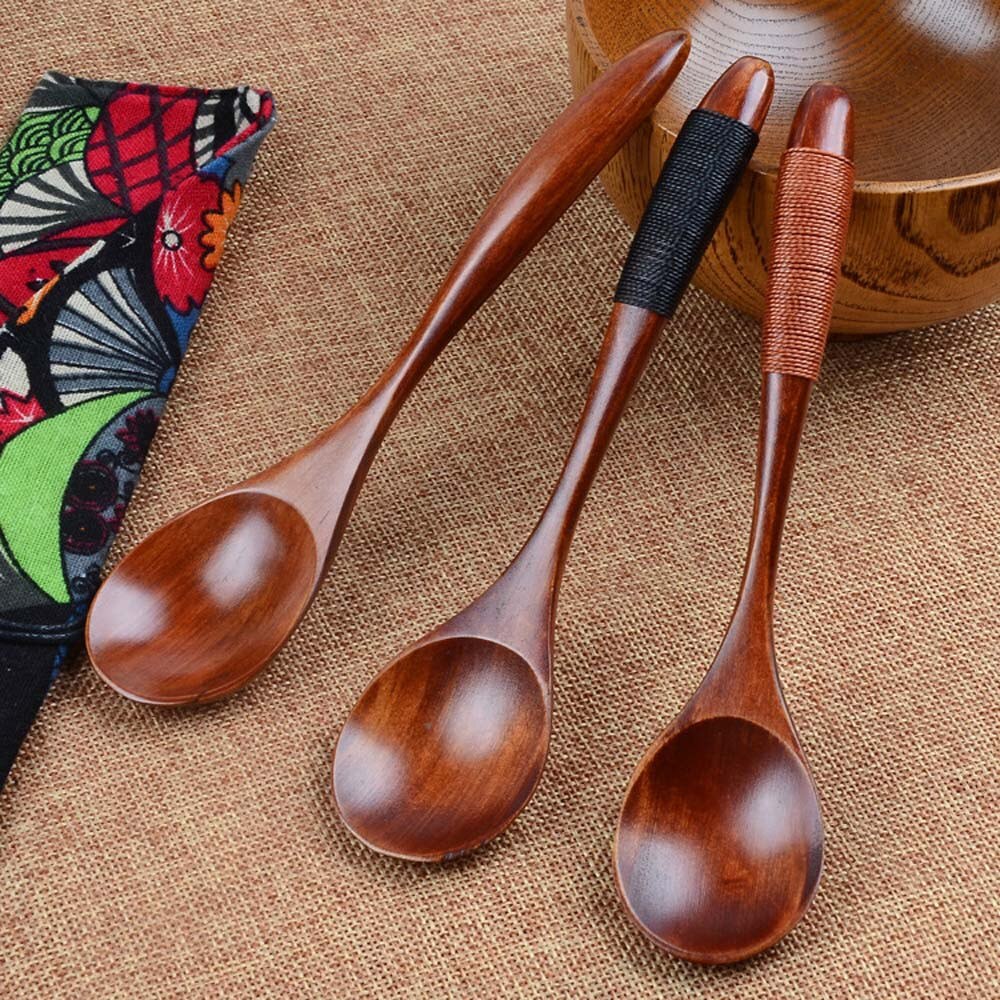Cuchara de madera de bambú para cocina, utensilio ... – Grandado