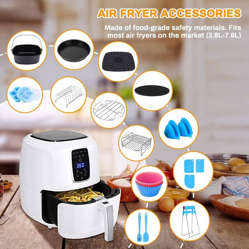 8Inch Air Fryer Accessories,for 3.8L-7.6L Square A... – Grandado 8Inch Air Fryer Accessories,for 3.8L-7.6L Square A... – Grandado