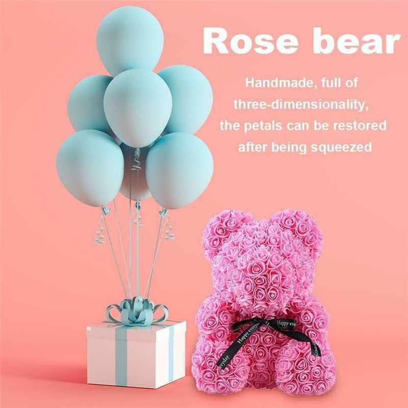 Lovely Rose Teddy Bear Foam Flower Wedding Birthda... – Vicedeal