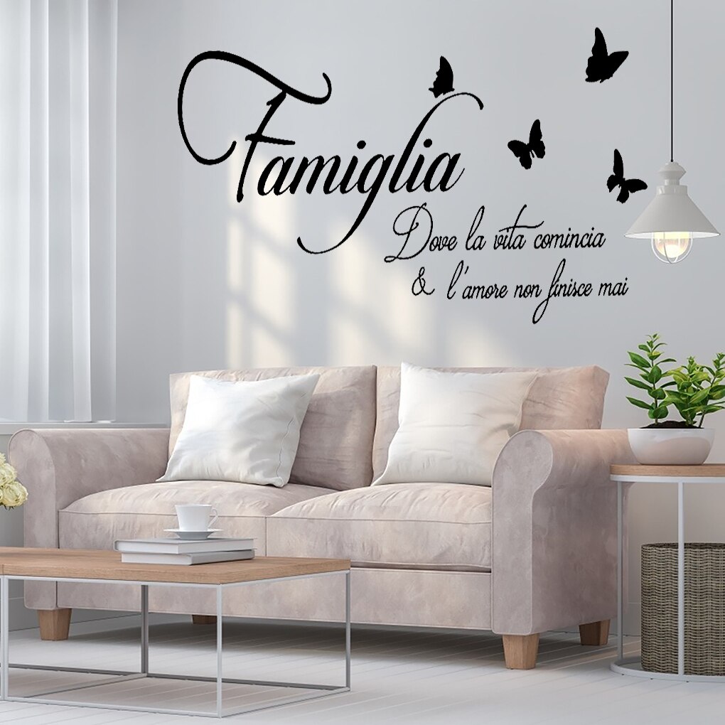1 Set Italian Famiglia Letters Bedroom Wall Sticke... – Vicedeal
