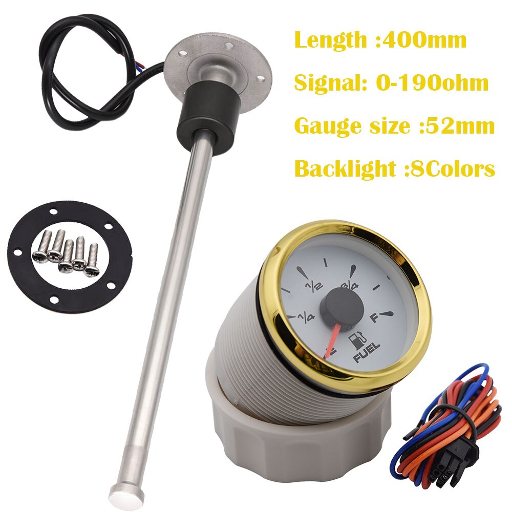 52mm Pointer Fuel Level Gauge with 0-190ohm Oil Ta... – Grandado