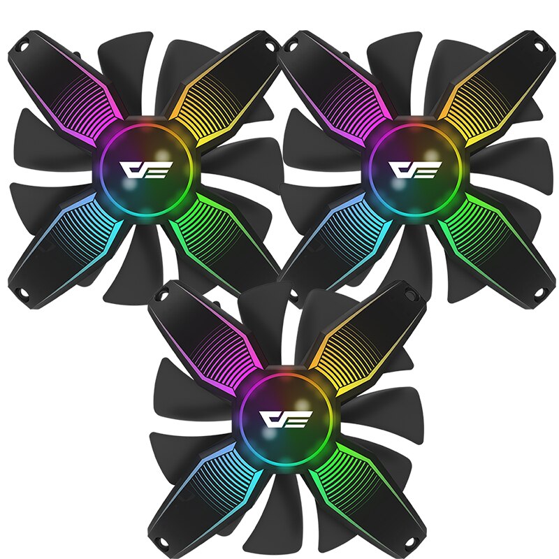 darkFlash 120mm RGB PC Case Fan Computer 3pin AURA... – Grandado