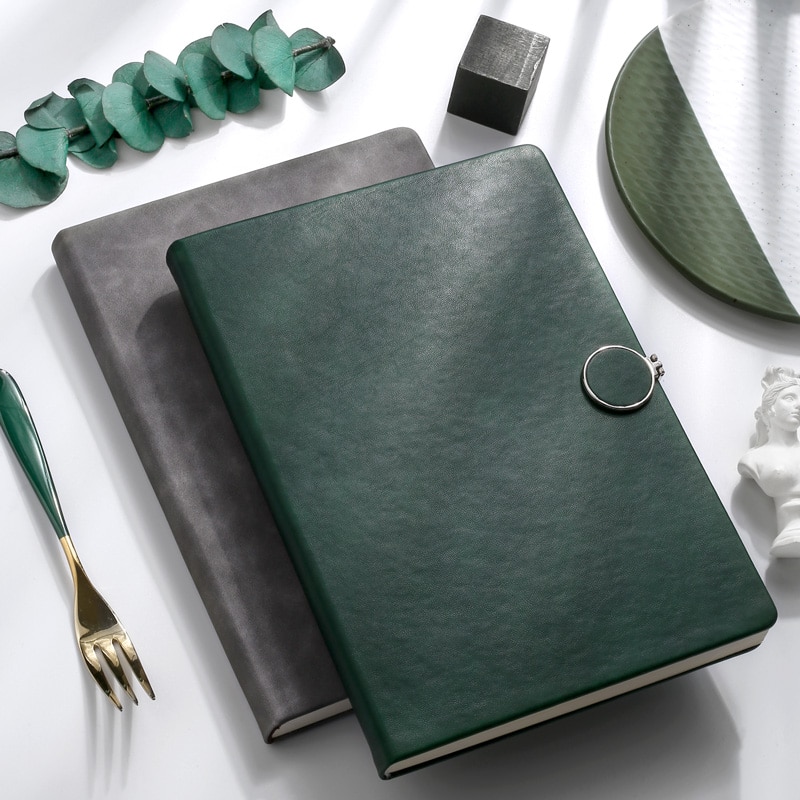 A5 The Leather Cover Thick Notebook Writing Planne... – Grandado