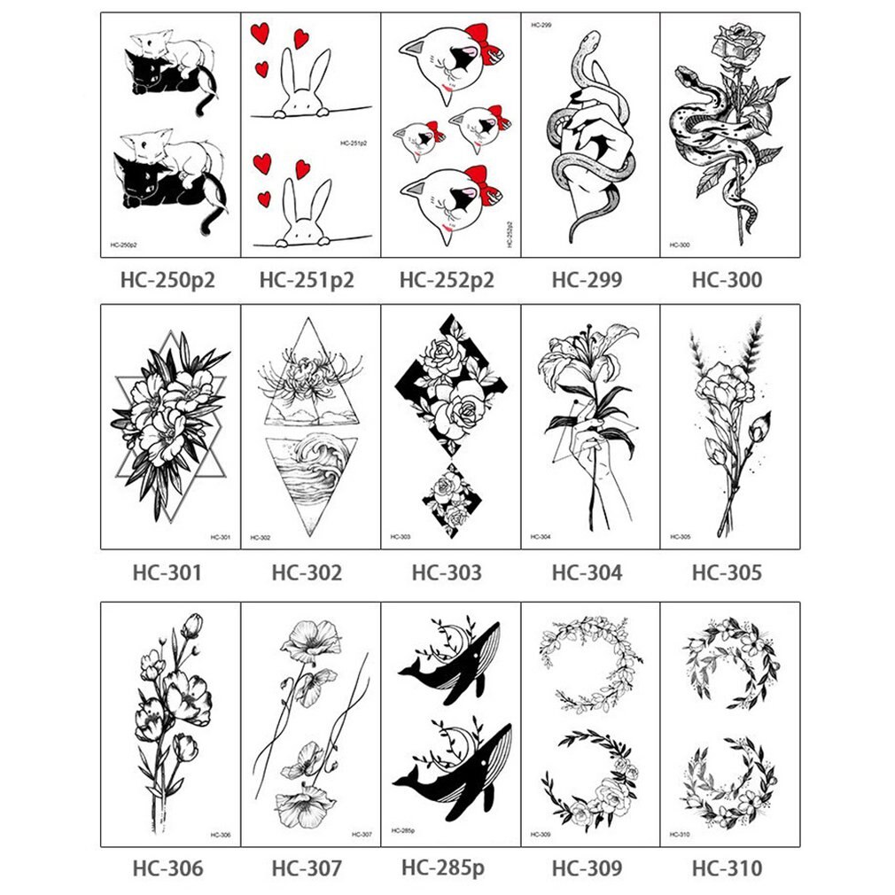 Tattoo Stickers Black And White Personality Men An... – Grandado