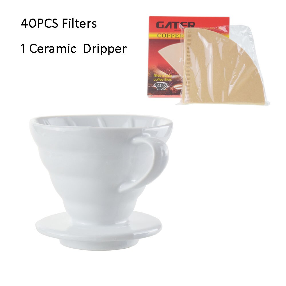 Ecocoffee 1-4 Cups Counted Ceramic V60 Coffee Drip... – Grandado