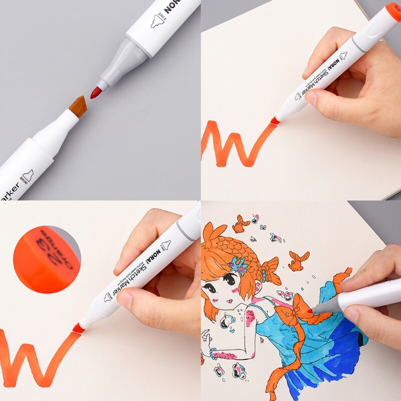 Dual Headed 80 Colors Markers Animation Sketch Pen... – Grandado