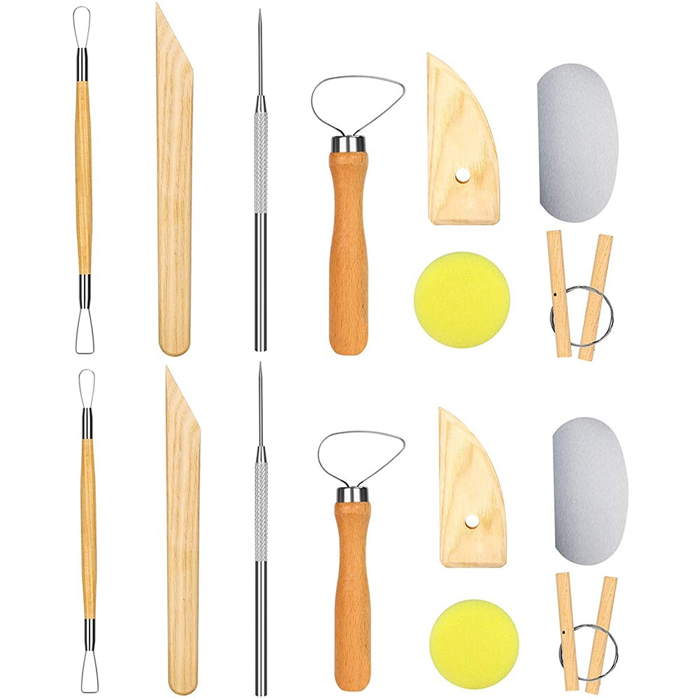 2 Set Pottery Polymer Clay Tools Set, 8 Pcs Each, ... – Vicedeal
