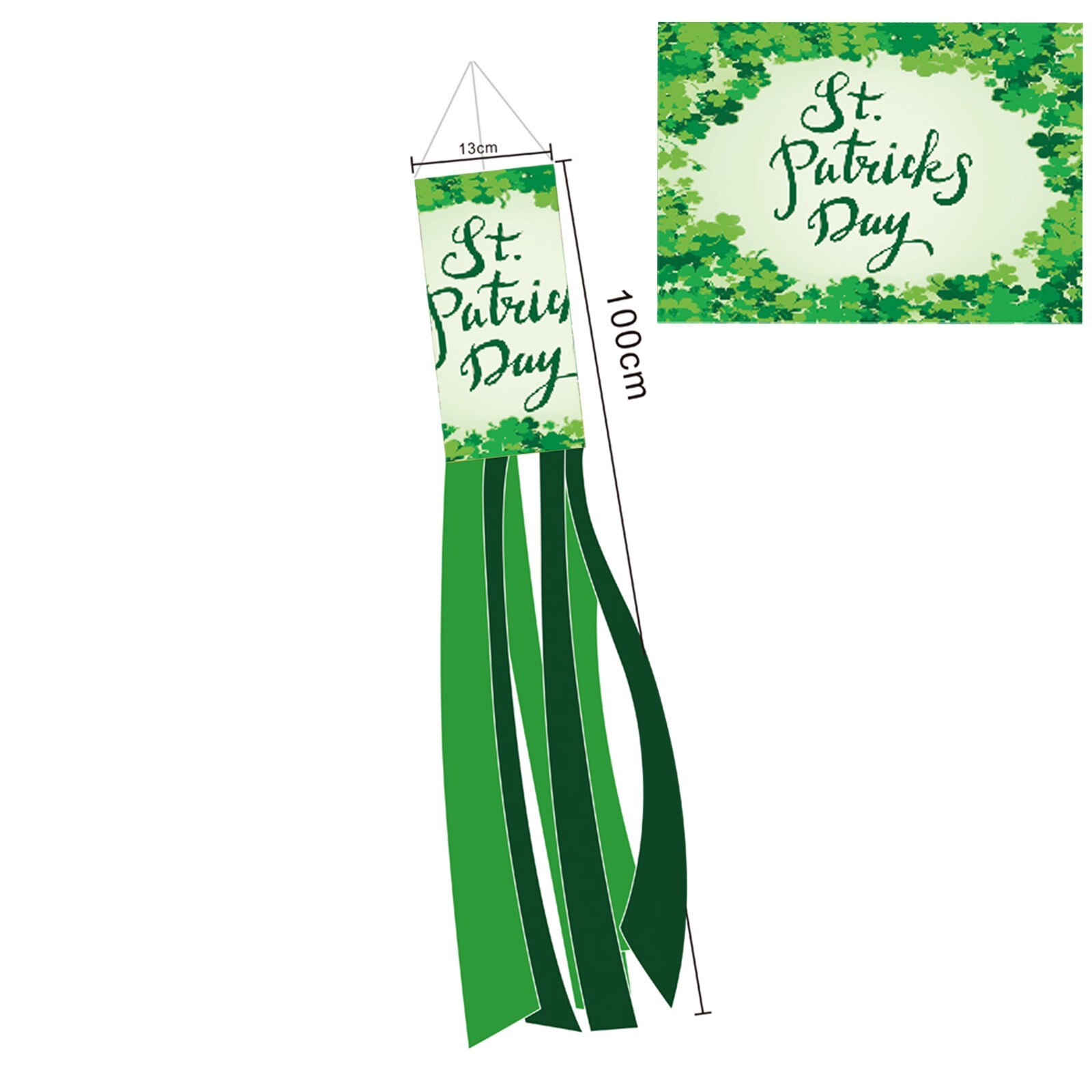 Clovers Flags Happy Saint Patrick's Day Windsock D... – Grandado