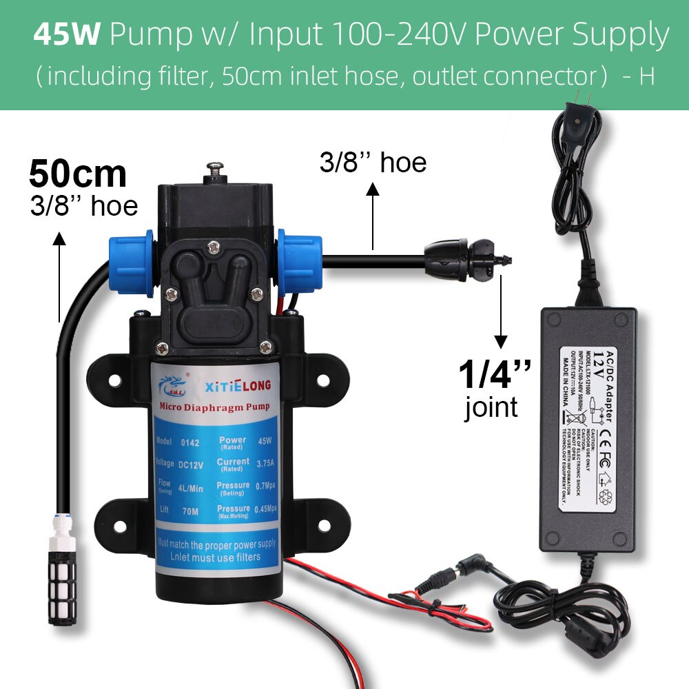 45 Watt 12V Water Pump Self Priming Watering Syste... – Vicedeal