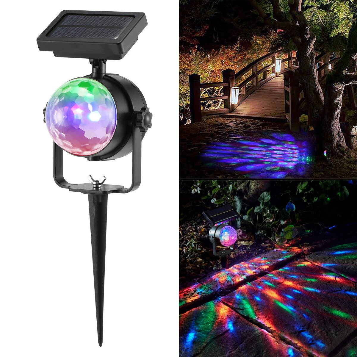 Solar Projector Power LED Projection Light Rotary ... – Grandado