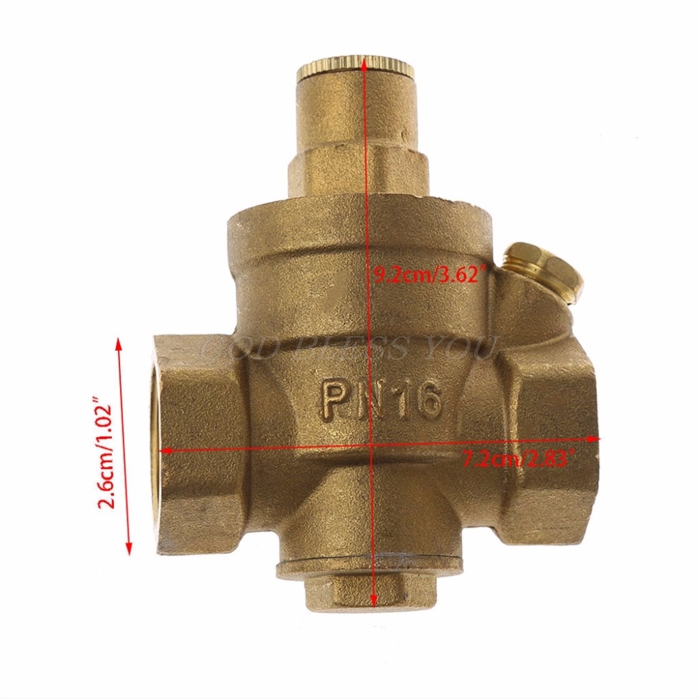 DN15/DN20/DN25 Adjustable Brass Water Pressure Red... – Grandado