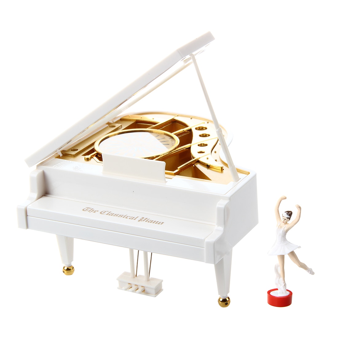 Carillon Music Box Music Box Grand Piano white Bal... – Grandado