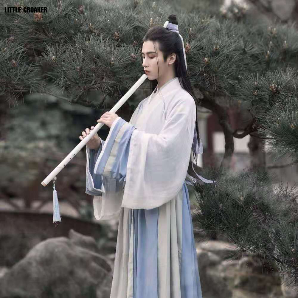 Men Ancient Chinese Style Hanfu Round Neck Long Ro... – Grandado