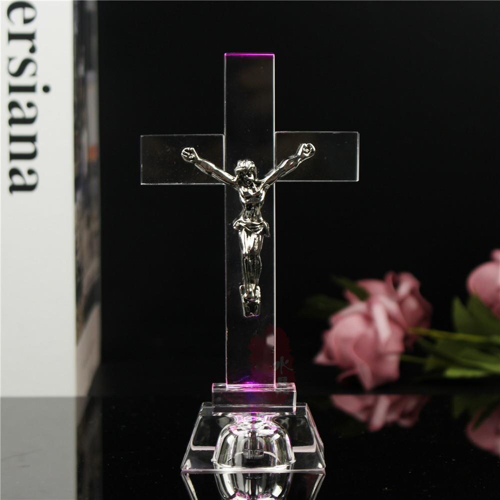 Christian Crucifix Crystal Jesus Crosses Statue Re... – Vicedeal