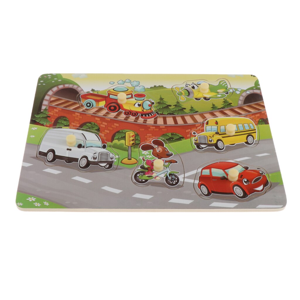 Wood Pegged Puzzle Jigsaw Home Learning Early Educ... – Grandado