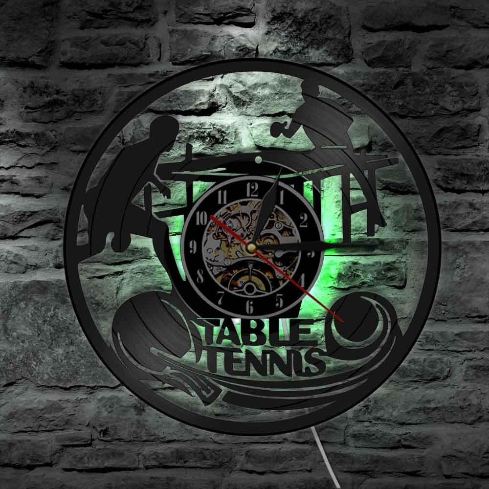 Table Tennis Serve Vinyl Record Wall Clock Table T... – Grandado