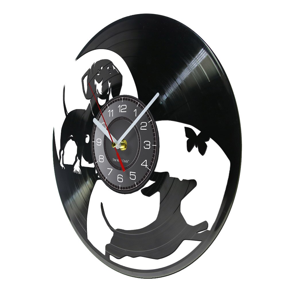 Dachshund Dog Vinyl Record Wall Clock For Kid Room... – Grandado