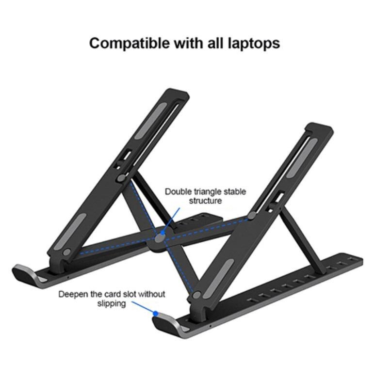 Adjustable Foldable Laptop Stand Non-slip Plastic ... – Vicedeal