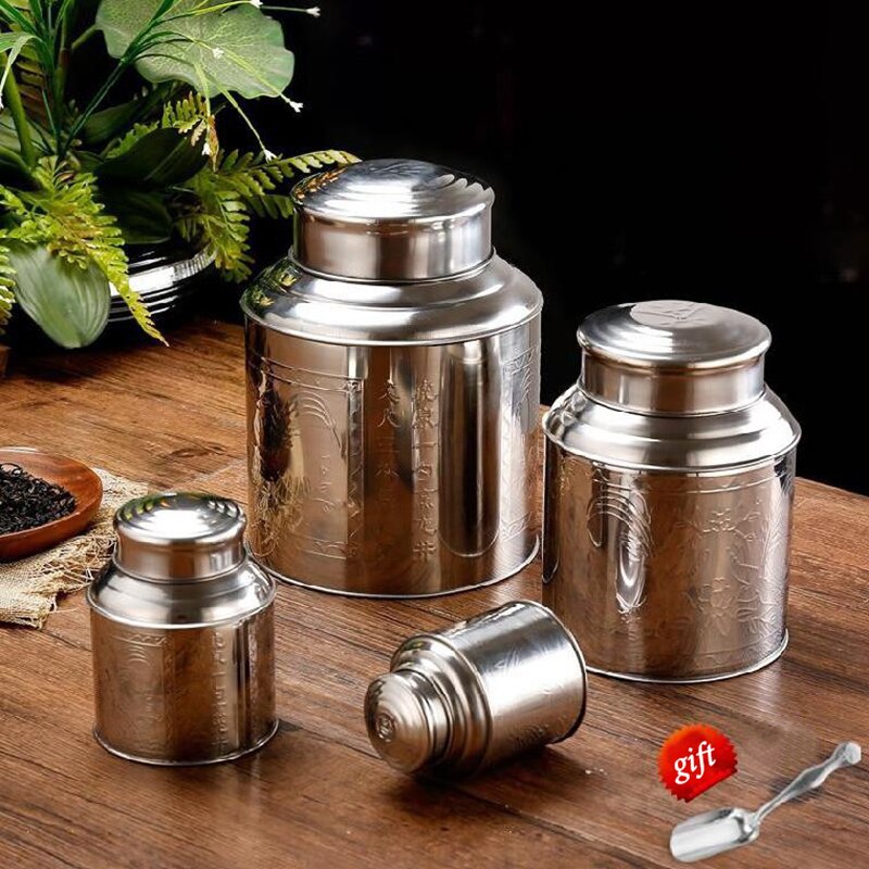 Stainless Steel Tea Box Portable Metal Sealed Tea ... – Vicedeal