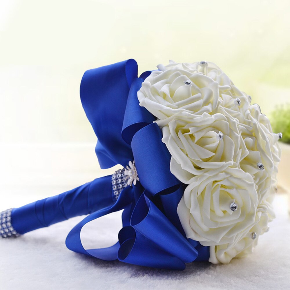 Wedding Bouquet Crystal Roses Bridesmaid Bouquet S... – Vicedeal