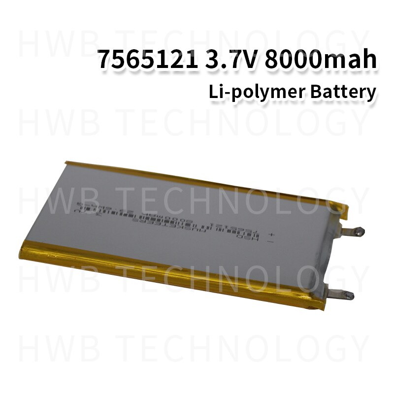 8000mAh 7565121 3.7V lithium polymer lipo battery ... – Vicedeal
