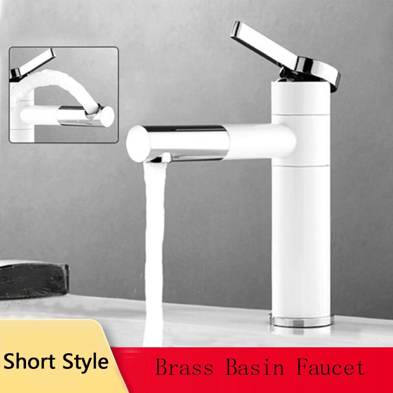 H Brass Short/High Bathroom Basin Faucet Cold Mixe... – Grandado