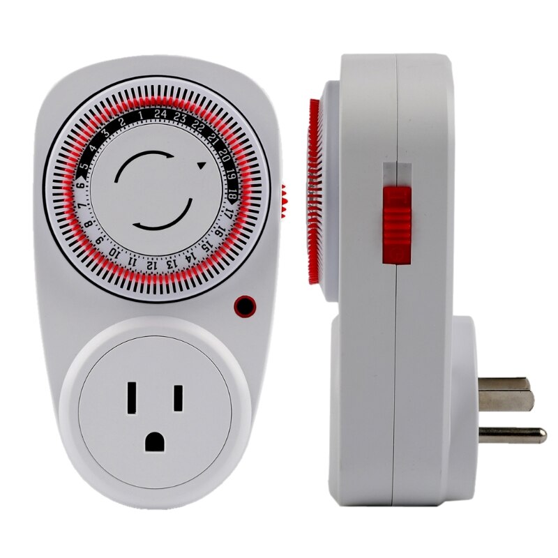 24 Hour Cyclic Timer Switch Mechanical Grounded Pr... – Grandado