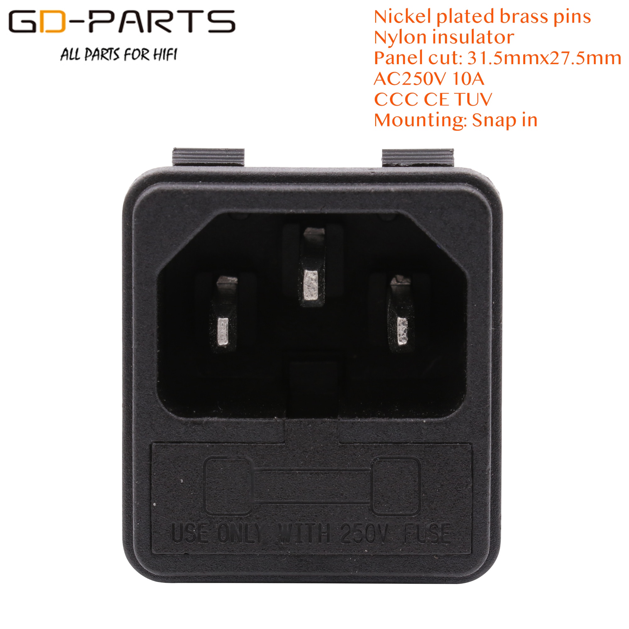2PCS 3-PIN IEC 320 C14 Male Power Cord Inlet Socke... – Grandado