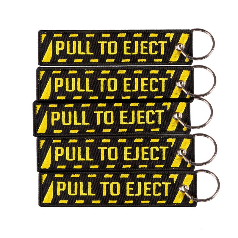 Keyring Pull To Eject motorcycle keychain Embroide... – Vicedeal