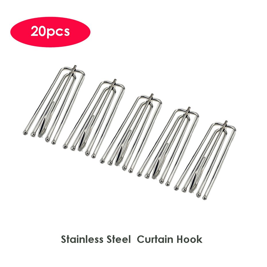 20Pcs Stainless Steel Curtain Hook with 4 Claws fo... – Vicedeal