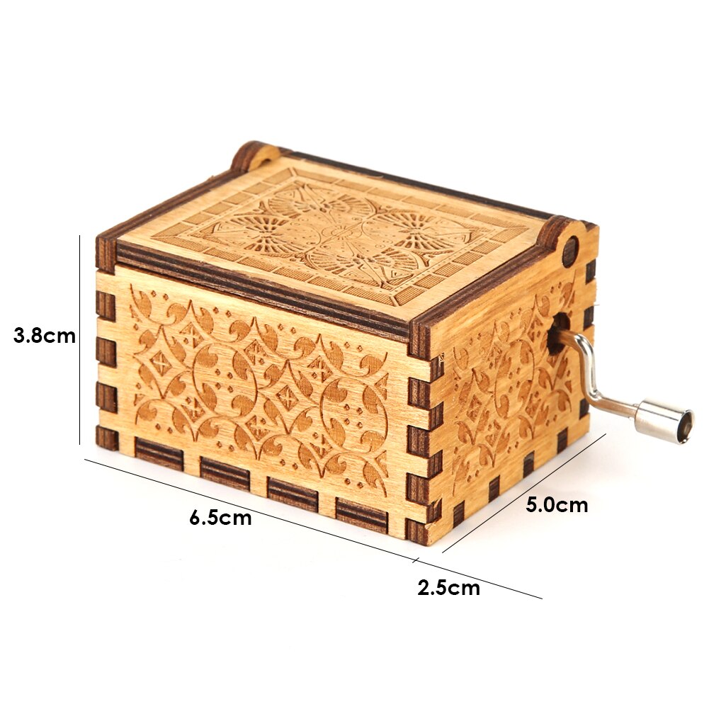 Wooden Carved Music Box How Deep in Your Love Hand... – Vicedeal