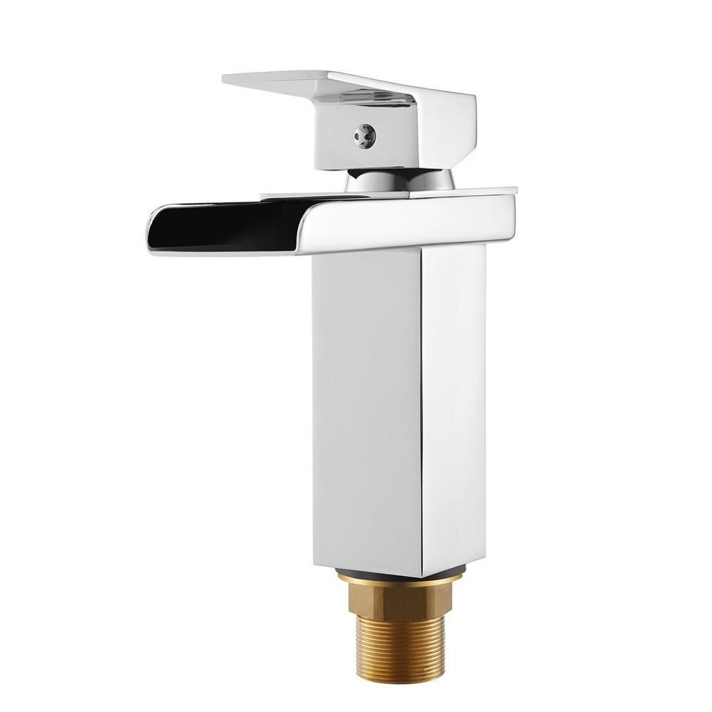 Basin Faucet Tap Mixer Finish Brass Square Pillar ... – Grandado